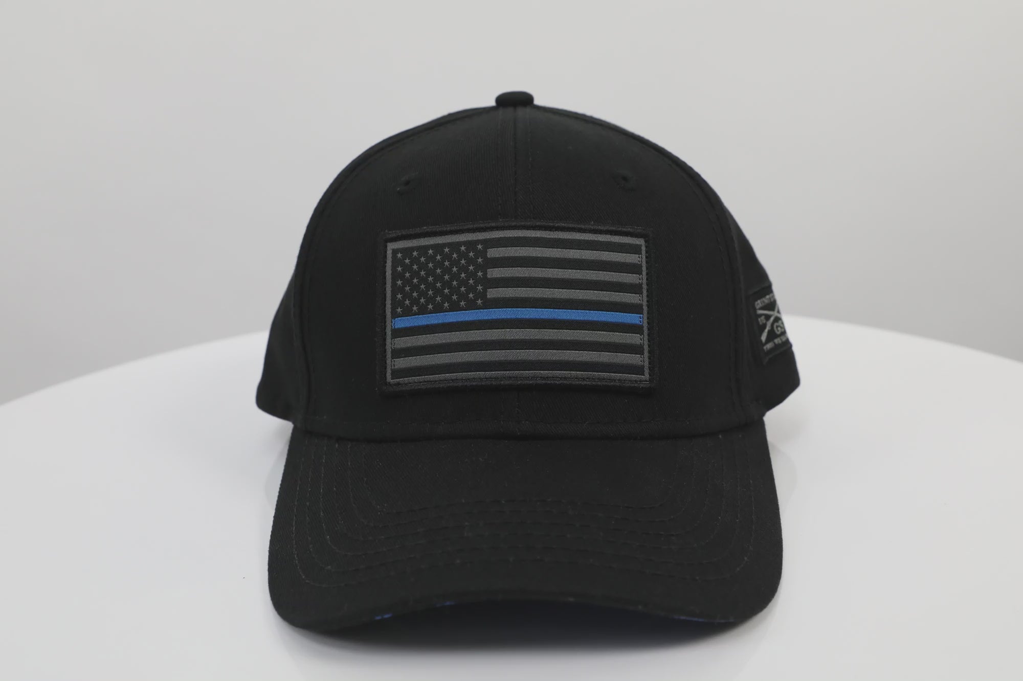 Blue Line Police Flag Hat - Patriotic Gear – Grunt Style, LLC