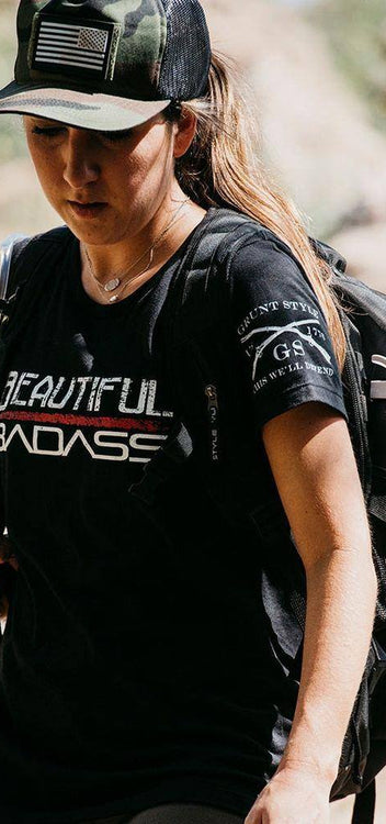 Patriotic Tops for Women | Beautiful Badass Tee – Grunt Style, LLC