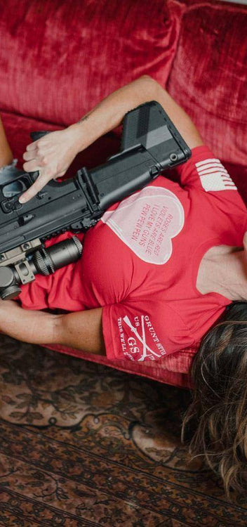 Women's Pew Pew Poem Slim-Fit T-Shirt - Red – Grunt Style, LLC