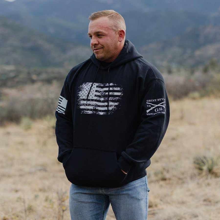 Vintage American Hoodie - Black – Grunt Style, LLC