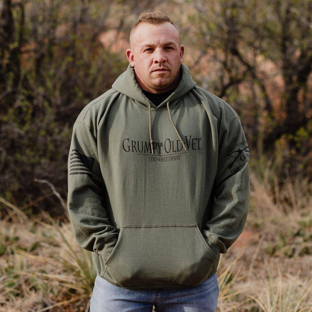 Veteran Clothing - Grumpy Old Veteran Hoodie – Grunt Style, LLC