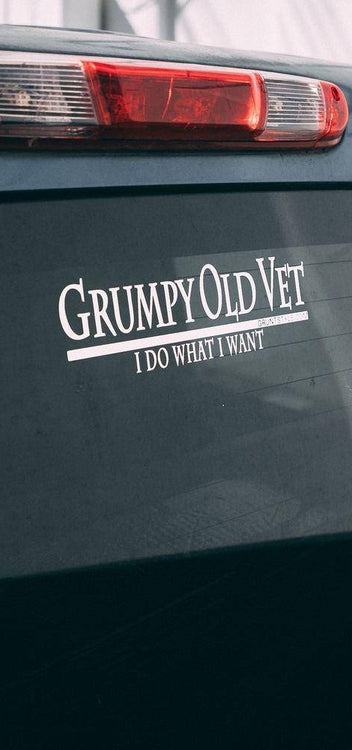 Grumpy Old Vet Vehicle Decal - Veteran Gear – Grunt Style, LLC