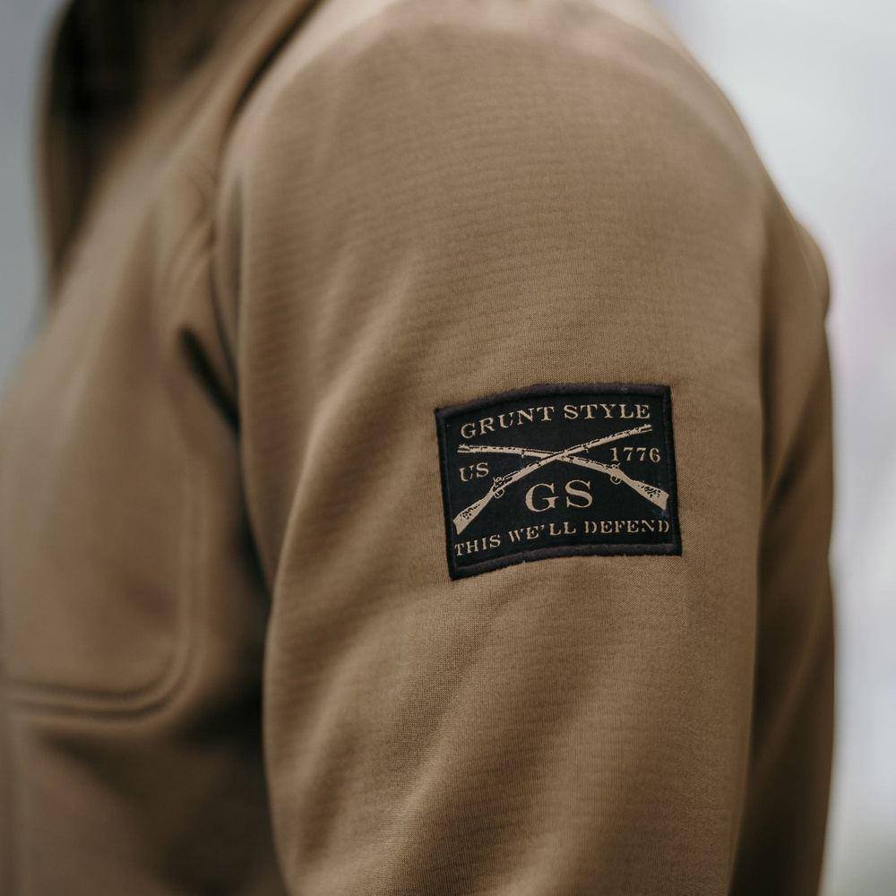 Waffle Top Pullover Jacket - Coyote - Patriotic Clothing – Grunt Style, LLC