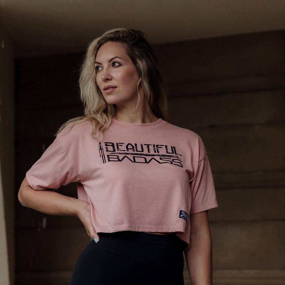Beautiful Badass Cropped Shirt - Patriotic Tops for Women – Grunt Style ...