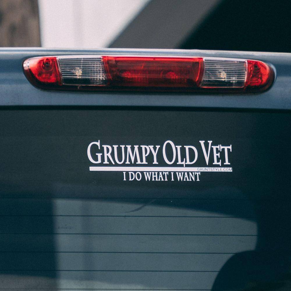 Grumpy Old Vet Vehicle Decal - Veteran Gear – Grunt Style, LLC