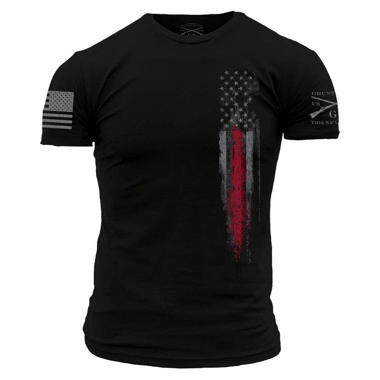 Thin Red Line Flag Shirts | Red Line Flag Graphic Tee – Grunt Style, LLC
