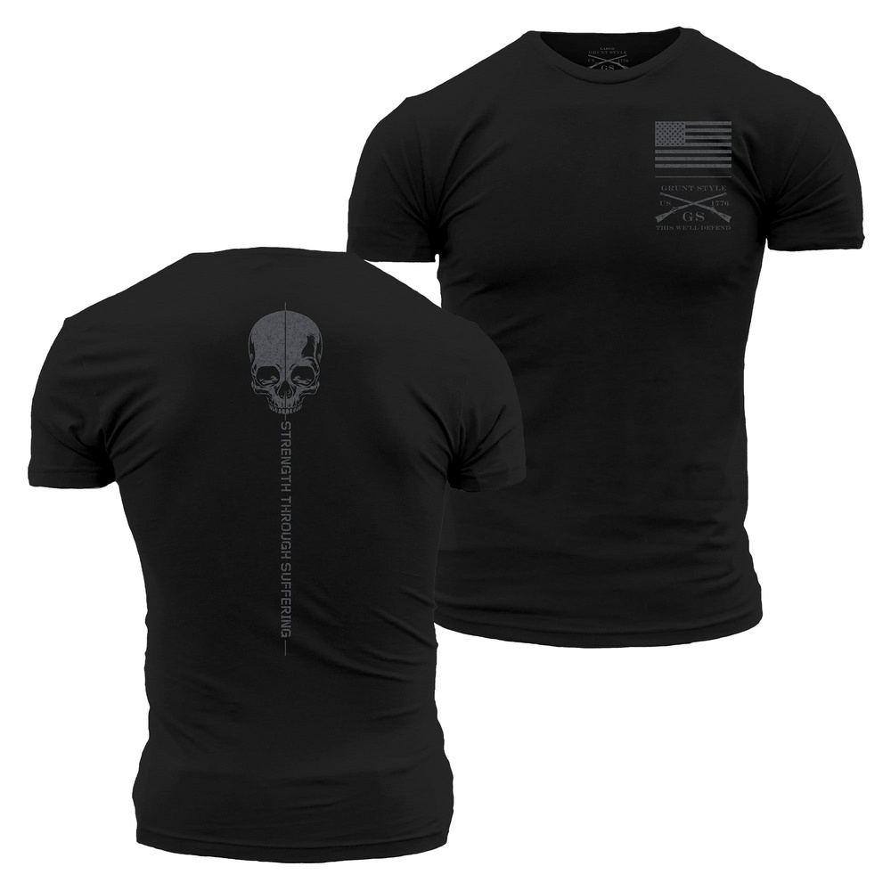 Men's Strength Through Suffering Tee - Black#N#– Grunt Style, LLC
