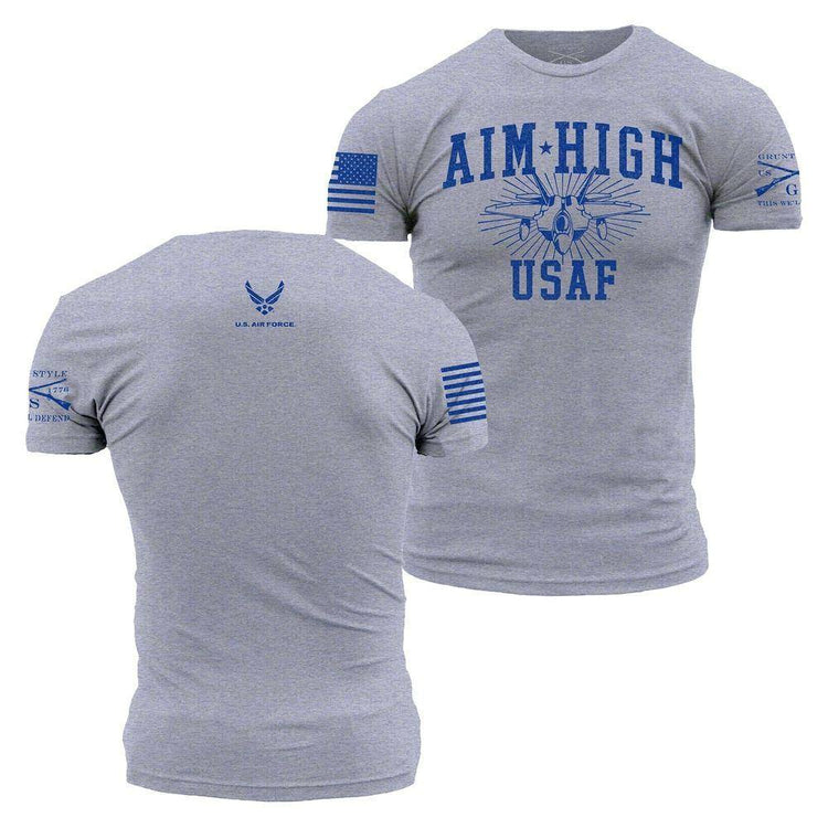 USAF - Military T-Shirt | Aim High U.S.A.F. – Grunt Style, LLC