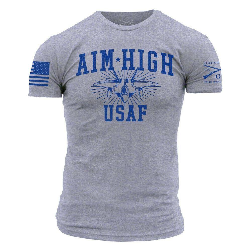 USAF - Military T-Shirt | Aim High U.S.A.F. – Grunt Style, LLC