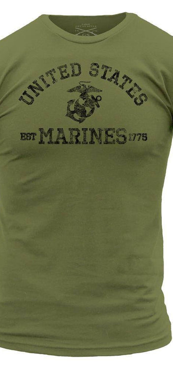 USMC Men's T-Shirt - Est. 1775 - Green – Grunt Style, LLC
